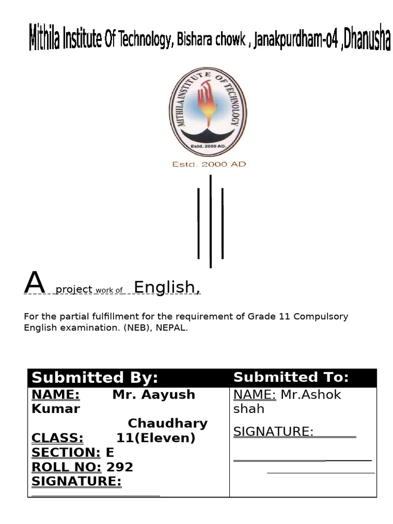 Mithila Institute of Technology | PDF | Alice (Alice's Adventures In Wonderland) | Alice's ...