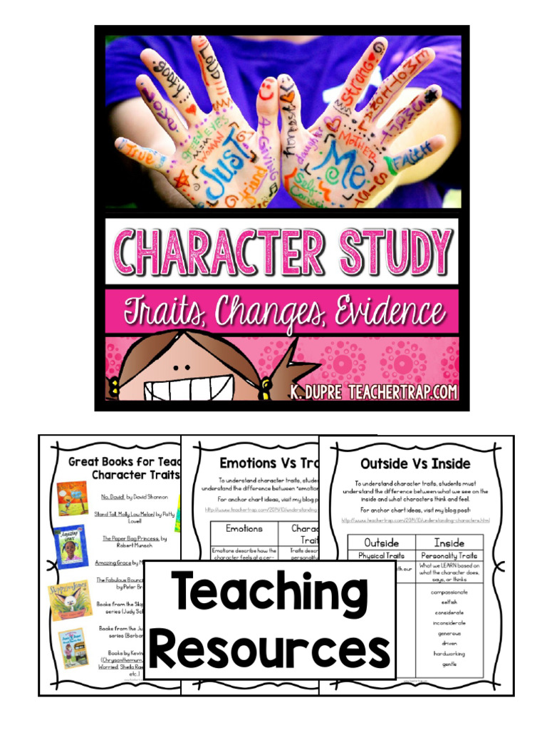 Character Traits Anchor Chart | PDF