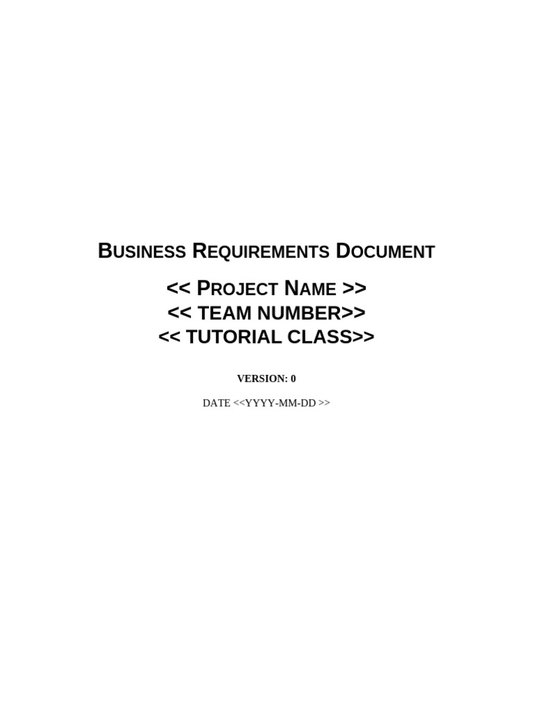Business Requirements Document Template | PDF | Use Case | Computing