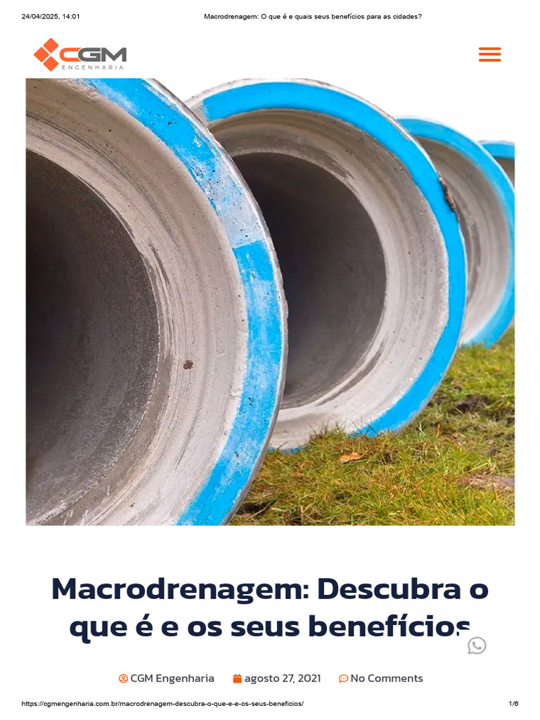 Benefícios da Macrodrenagem Urbana | PDF | Enchente | Drenagem