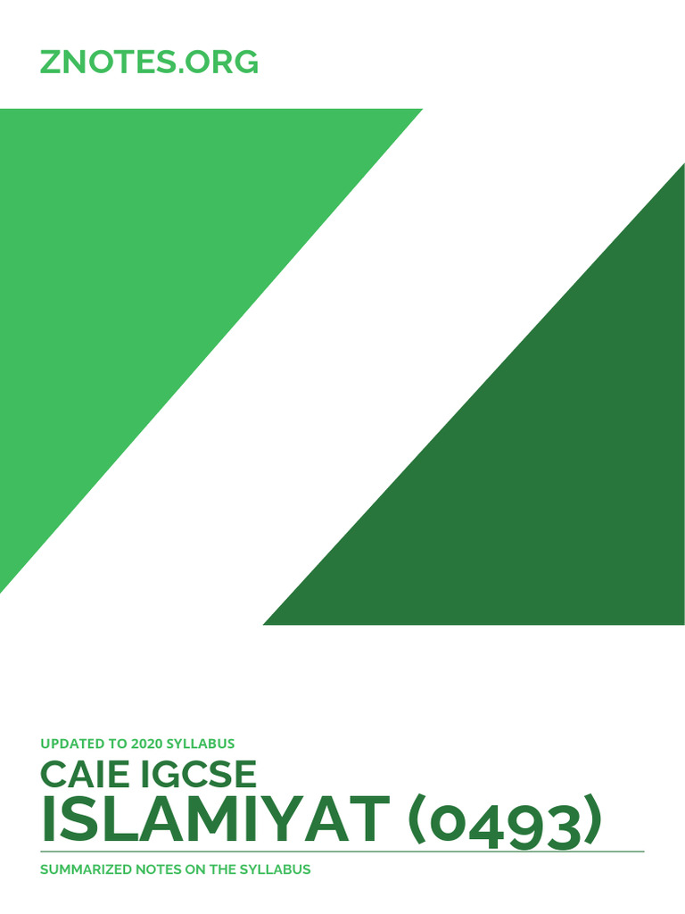 IGCSE Islamiya Syllabus Overview 0493 | PDF | Muhammad | Husayn Ibn Ali