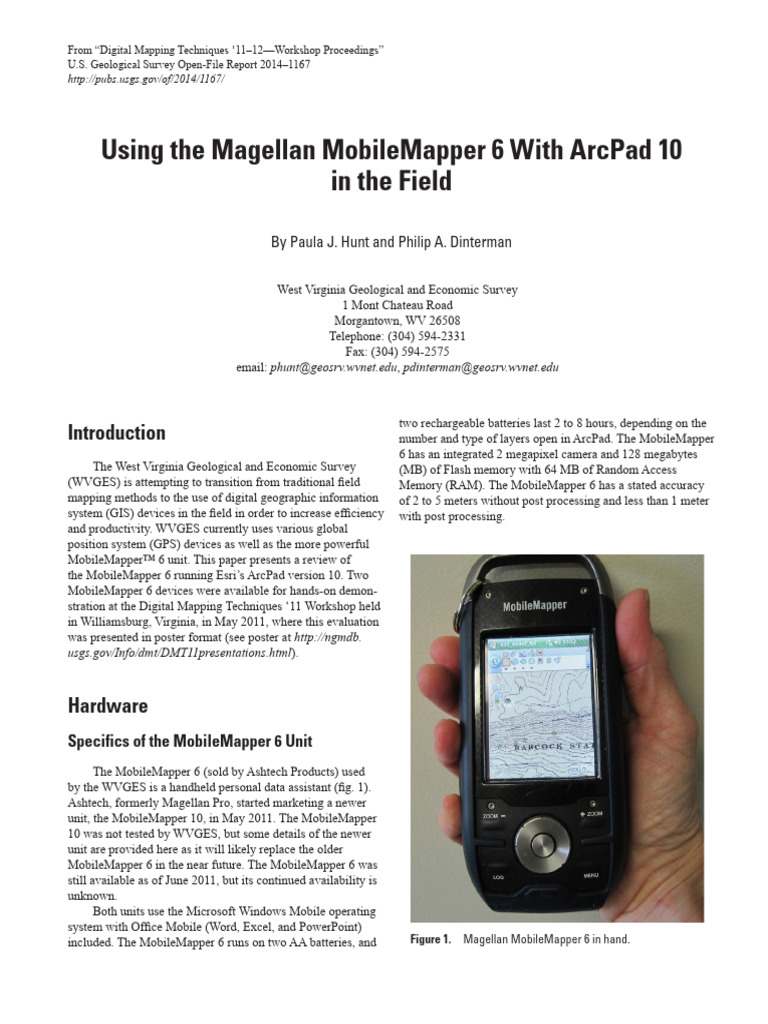 Ofr2014 1167 - Hunt Using The Magellan | PDF | Arc Gis | Computing