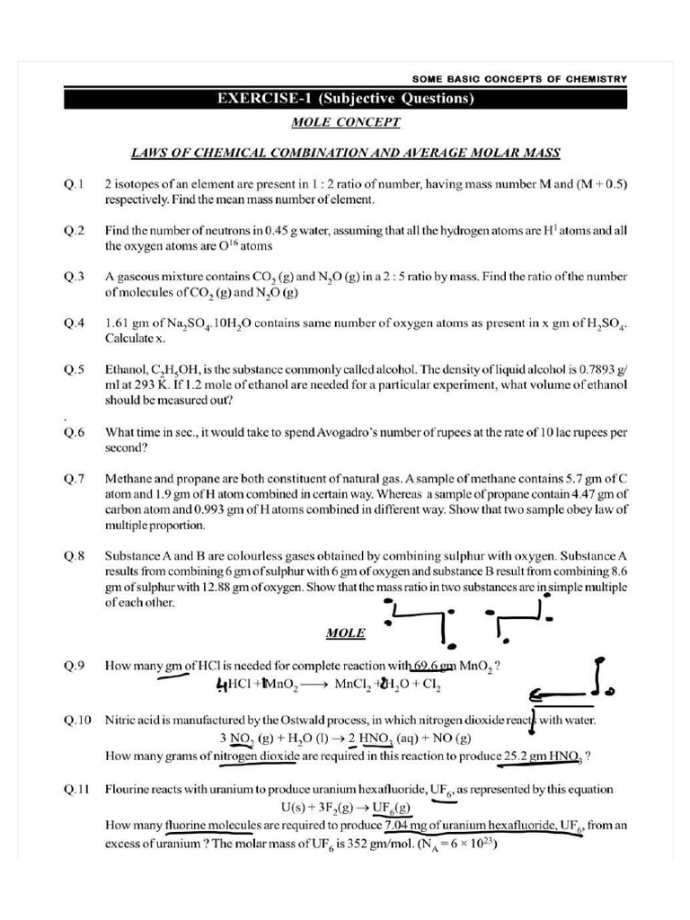 Chemistry Basics Allen JEE | PDF