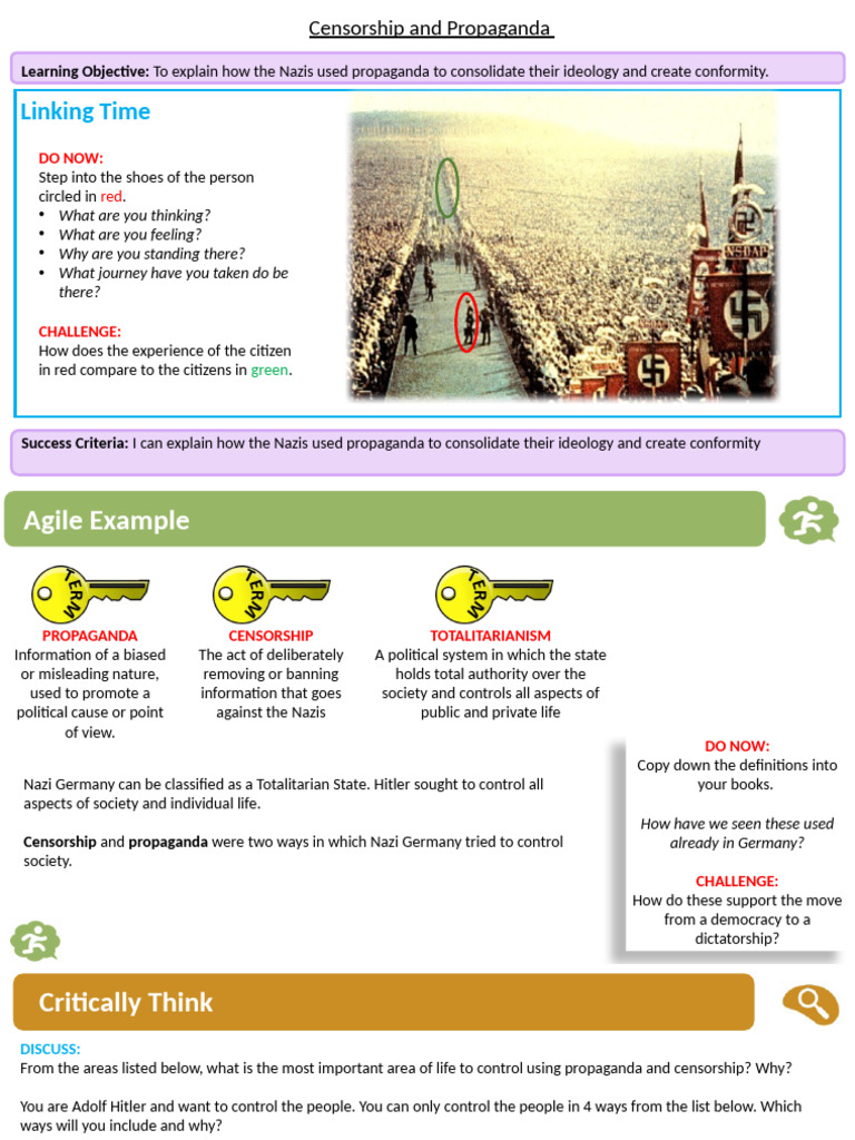 019 Censorship and Propaganda | PDF | Propaganda | Nazi Germany