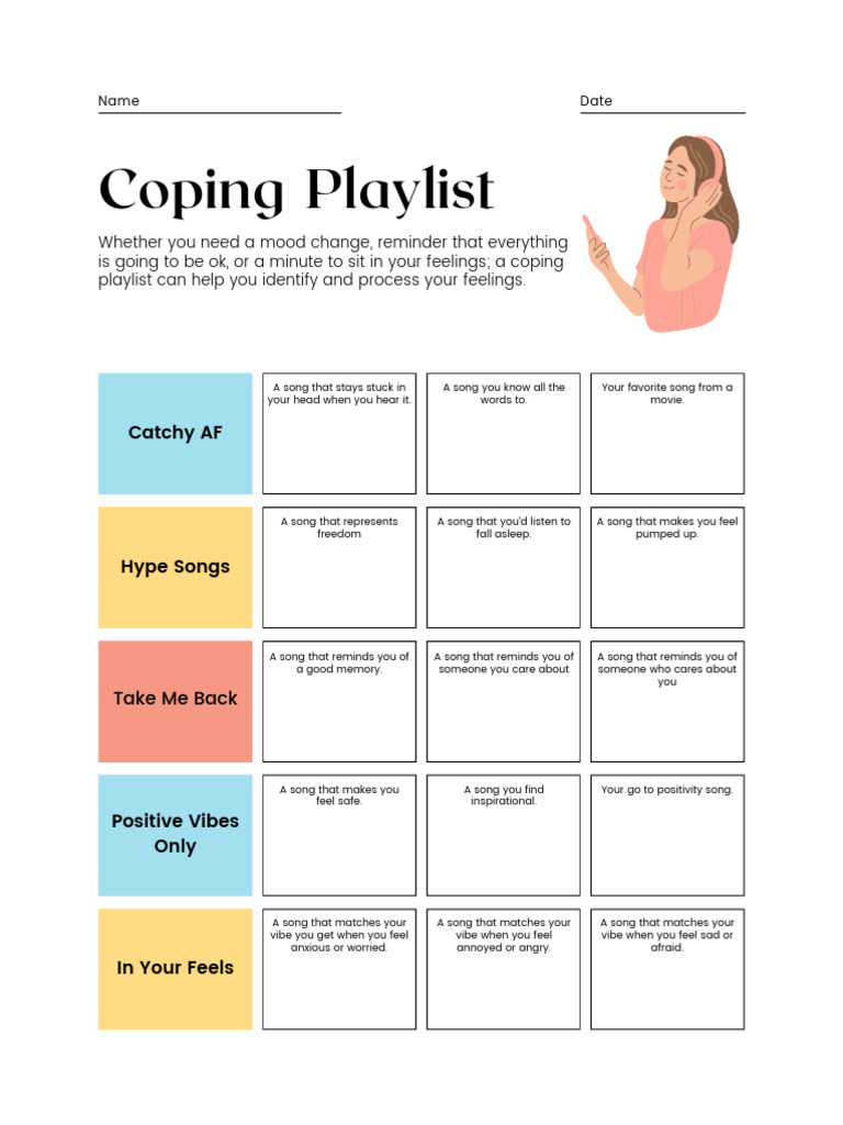 Emotional Coping Playlist Ideas | PDF
