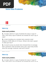 Math Problems on Rates & Unit Rates | PDF