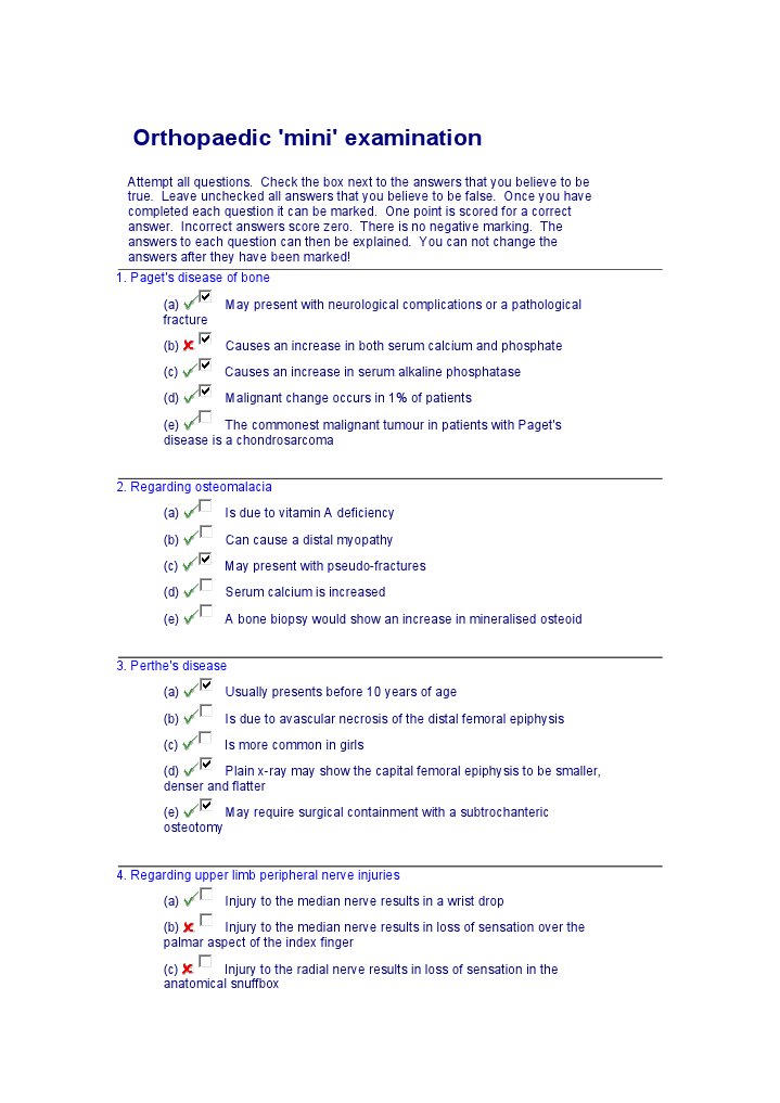 Ortho Mcqs | PDF | Bone | Musculoskeletal System