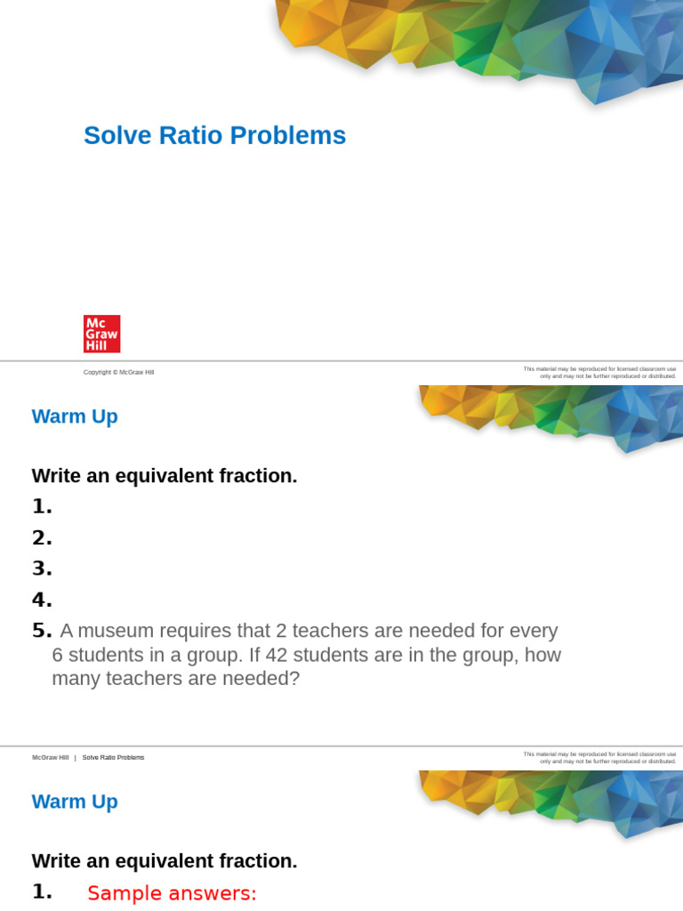 Solve Ratio Problems | PDF | Inventory | Paper