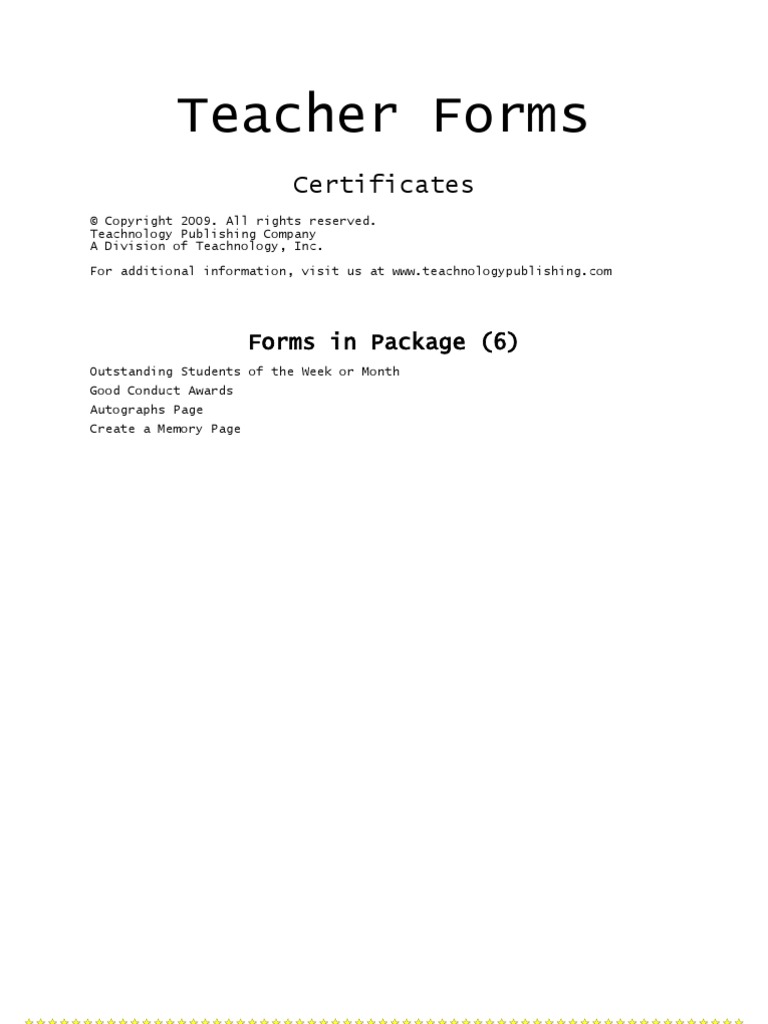 Certificates Forms 99 | PDF