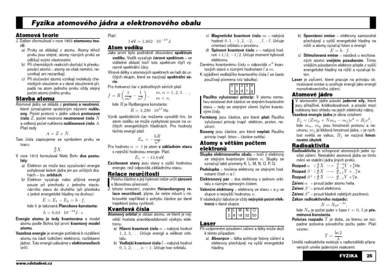 Fyzika at Jadra El Obalu Fyzika 25 | PDF