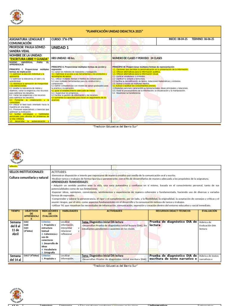 Planificación de Escritura Narrativa 2025 | PDF | Evaluación | Narración
