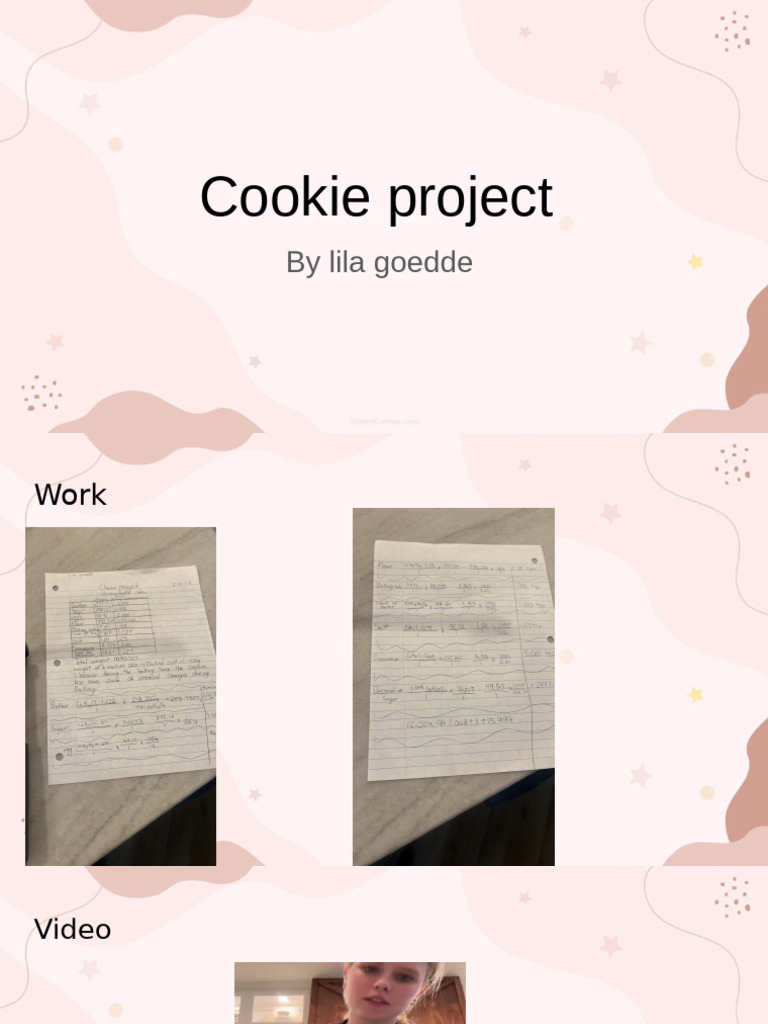 Cookie Project Overview by Lila Goedde | PDF