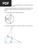 Worksheet Class 9 Circles | PDF