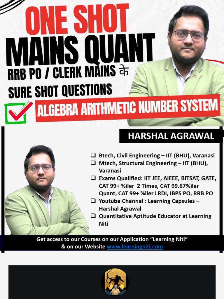 One Shot Mains Quant, 15.3.24, Harshal Sir | PDF
