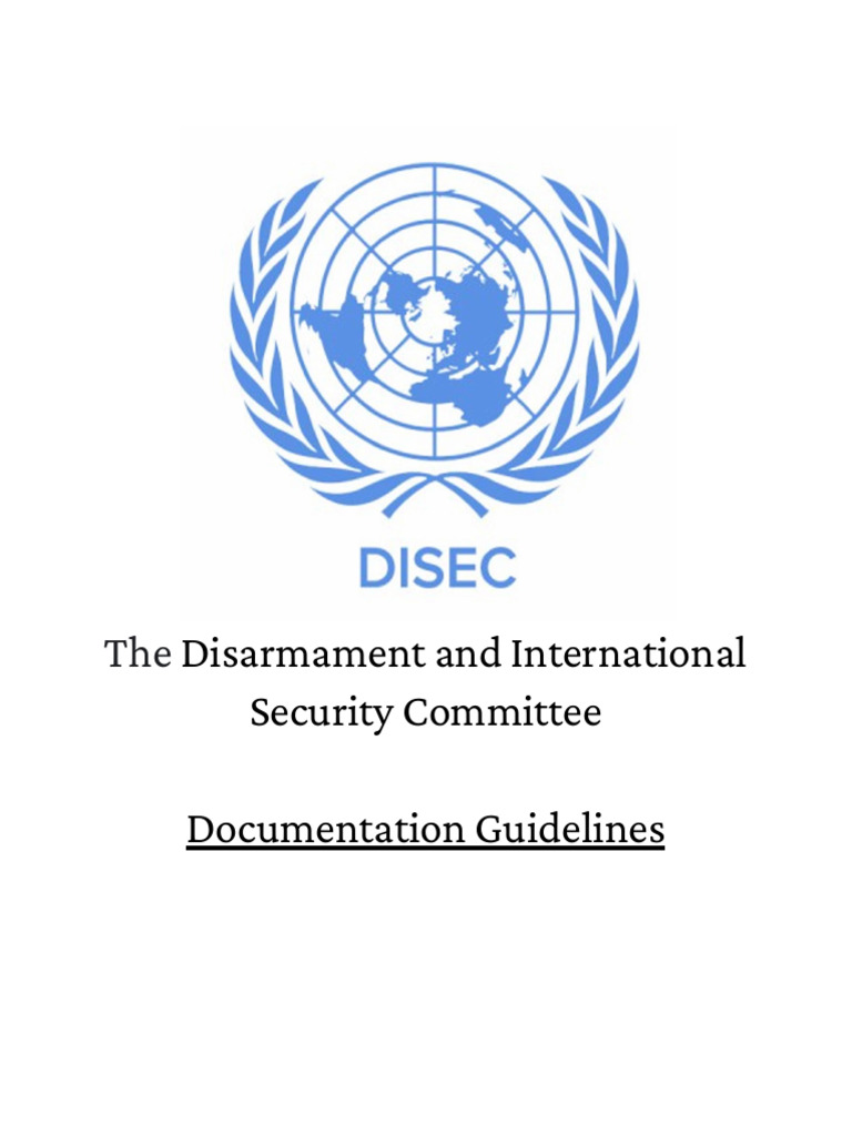 The Disarmament and International Security Committee | PDF | Committee ...