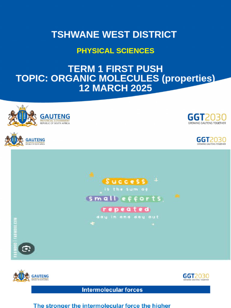 Organic Molecules Exam Tips & Properties | PDF