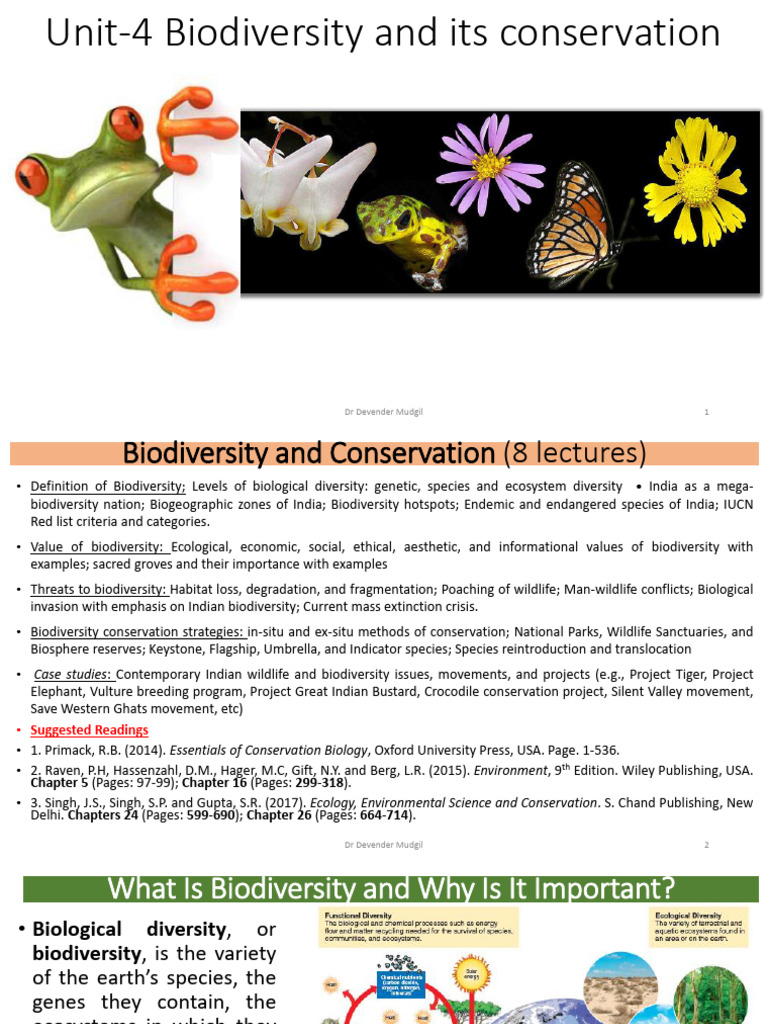 Unit-4 Biodiversity and Its Conservation | PDF | Biodiversity ...