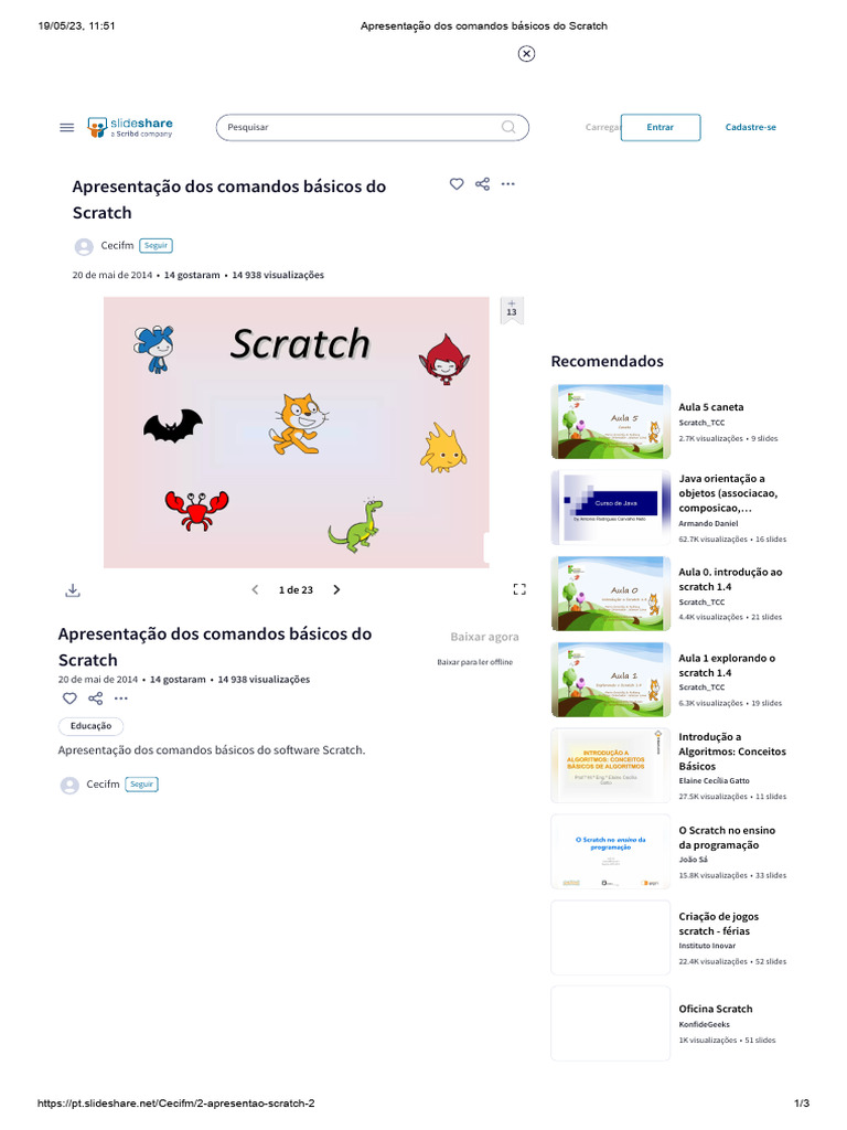 Comandos Básicos do Scratch | PDF | Swift (linguagem de programação)