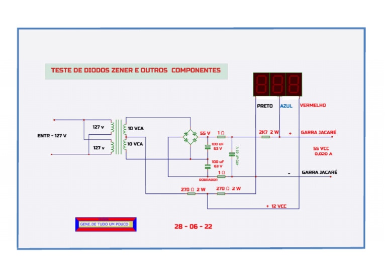 Circuito Eletrico Teste de Diodos Zener | PDF