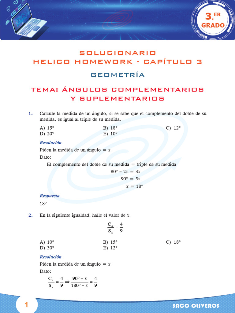 3 Geom 3º Cap3 Sol Tarea 25 | PDF