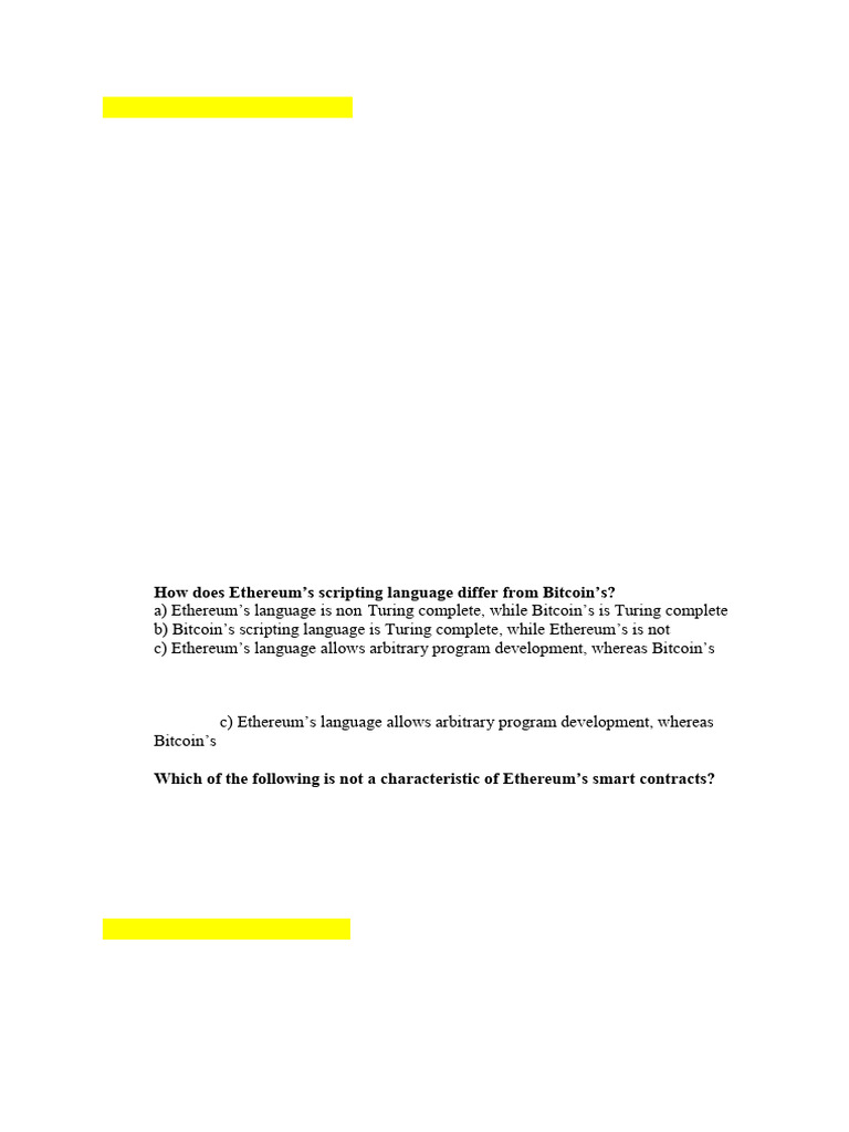 Blockchain Question Bank - MCQs II Module | PDF | Computing | Computer ...