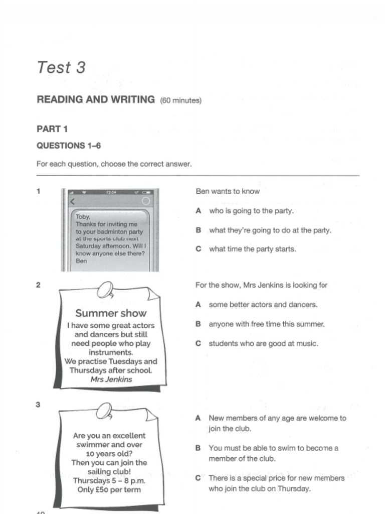 Ket Test 3 | PDF