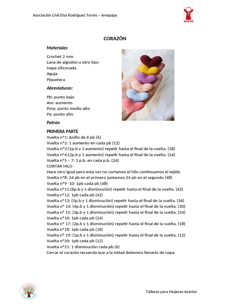 Patrón de corazón en crochet | PDF