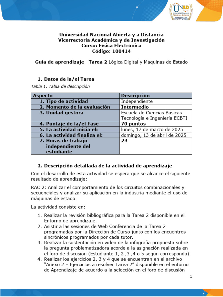 Guía de Actividades - Tarea 2 | PDF | Plagio | Aprendizaje