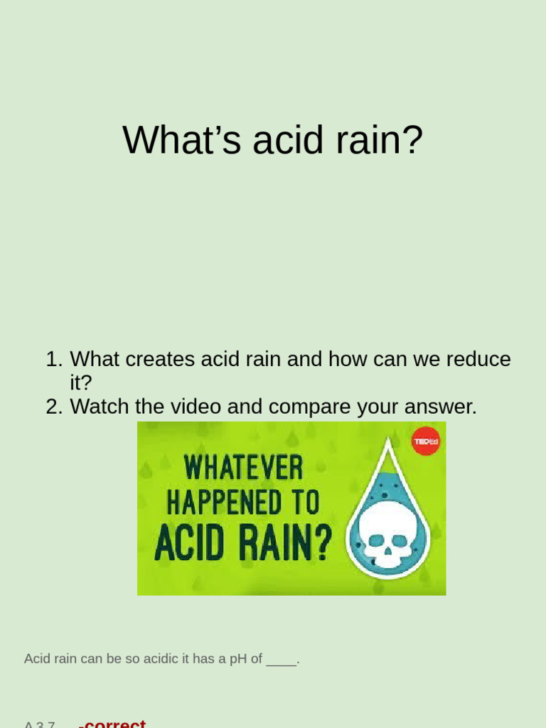 What's Acid Rain | PDF