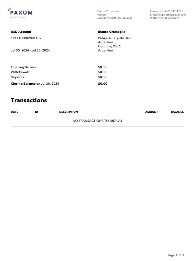 Transaction History | PDF