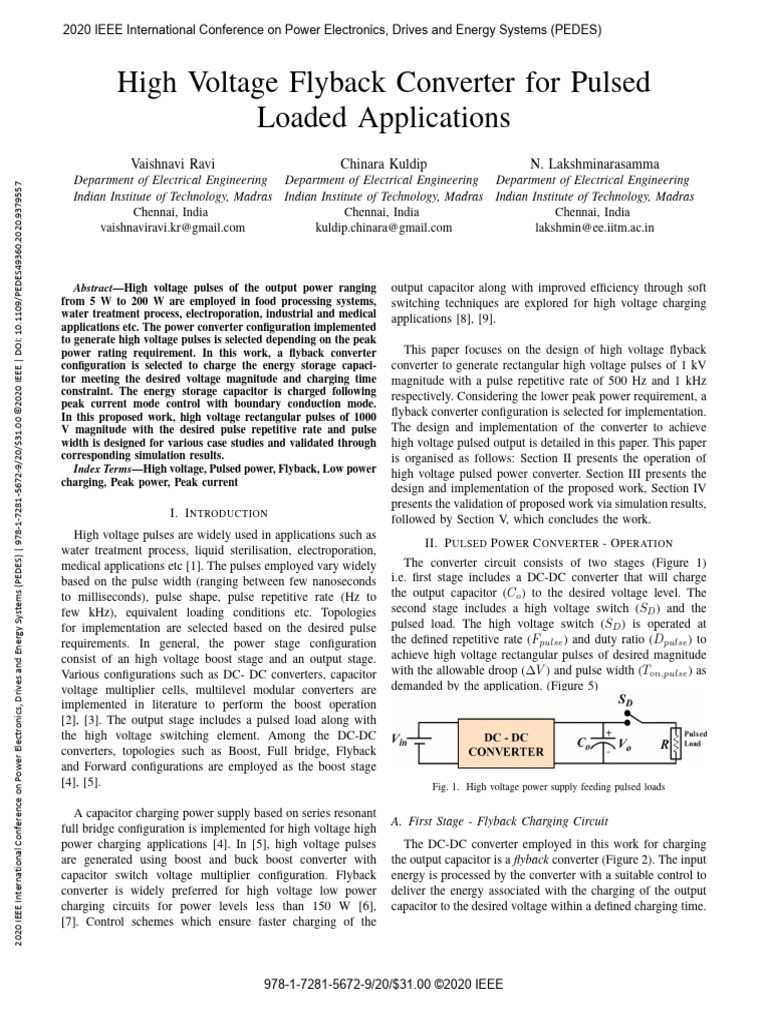 Ref 16 High Voltage Flyback Converter for Pulsed Loaded Applications ...