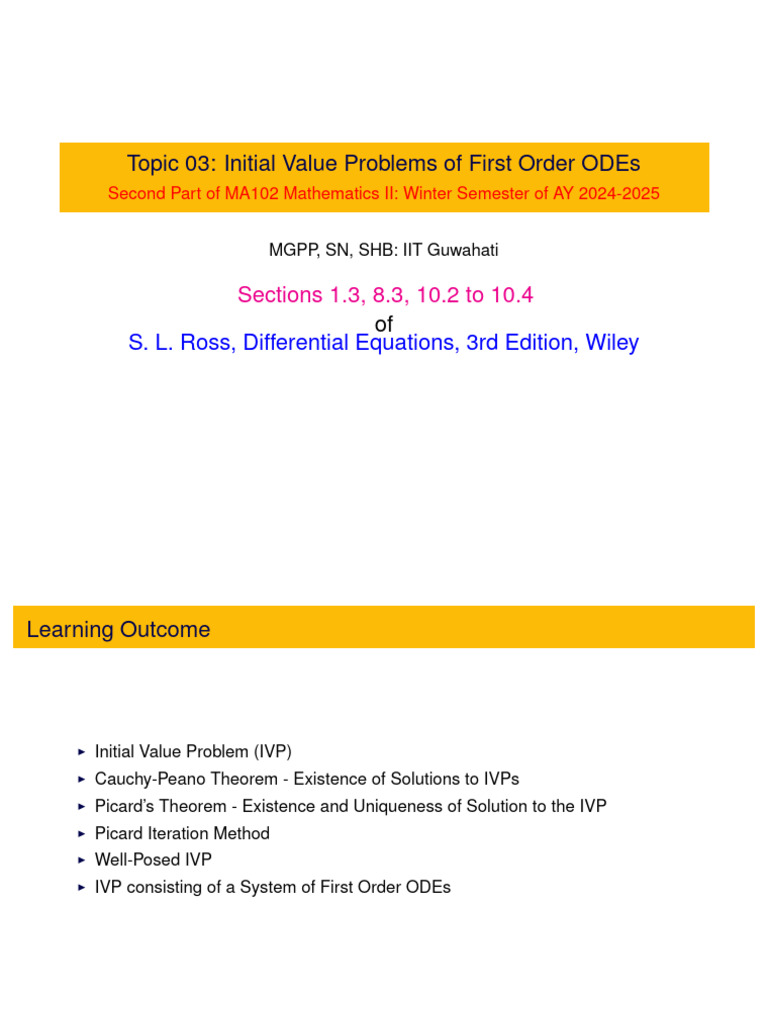 2025-ODE-Topic-03-Handout-1 | PDF | Ordinary Differential Equation ...