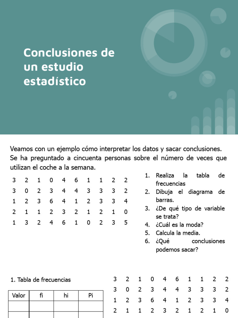 16 Conclusiones de Un Estudio Estadistico 1 | PDF