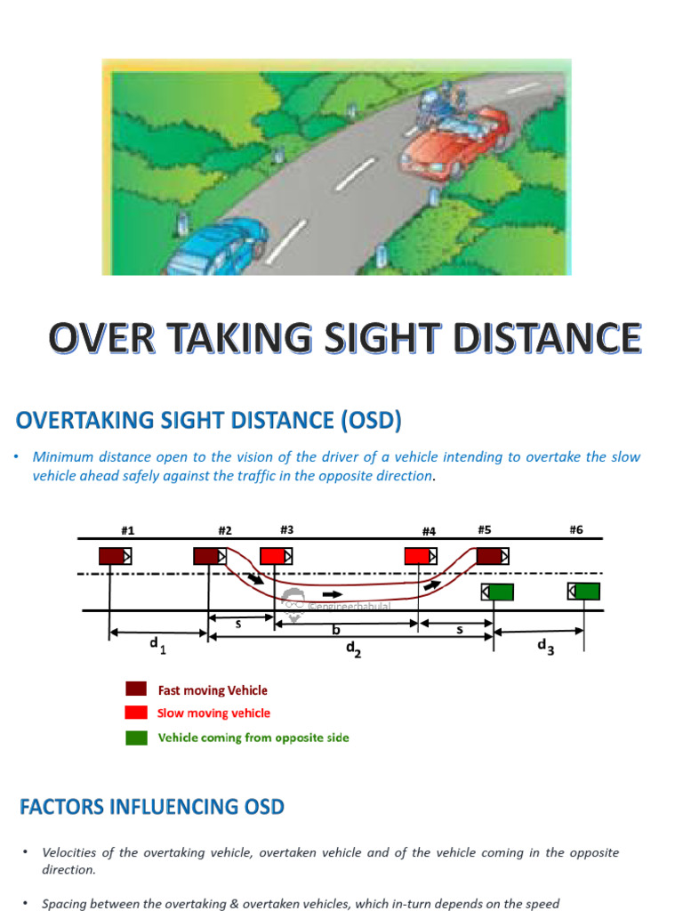 Overtaking Sight Distance Guidelines | PDF | Speed | Acceleration