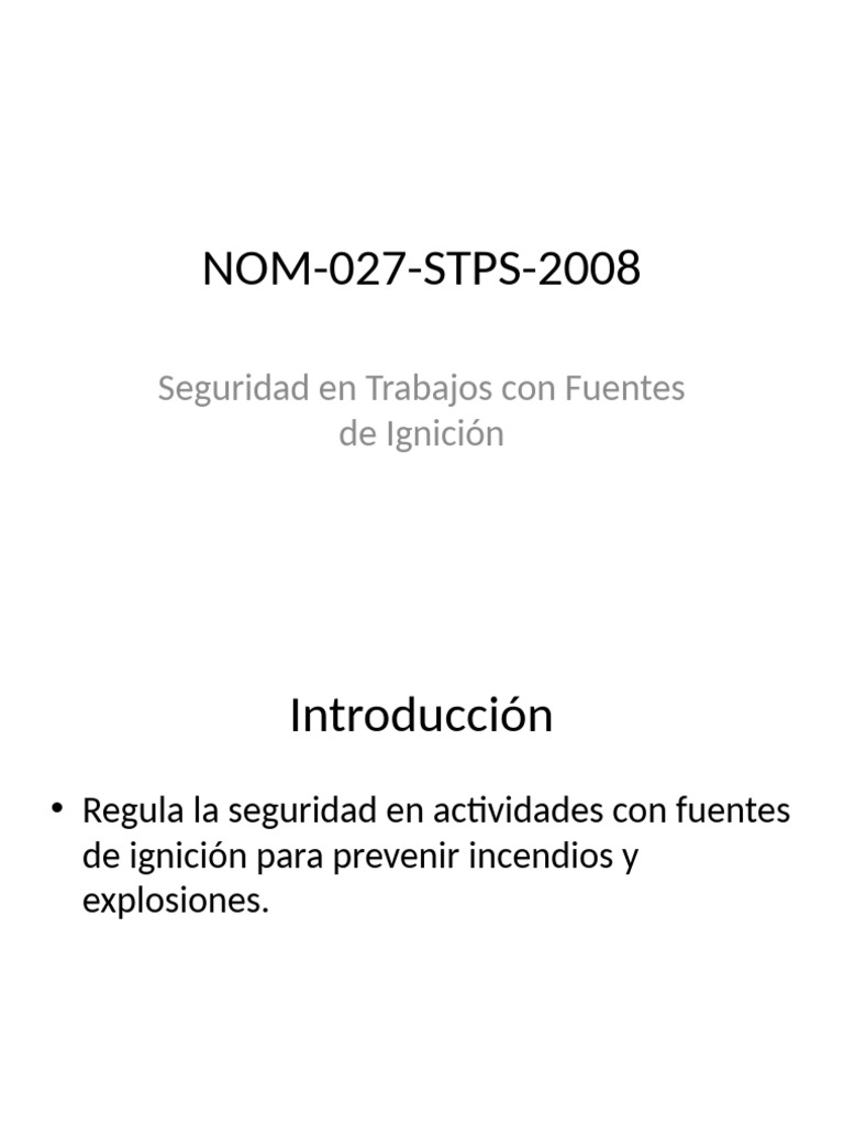Nom 027 STPS 2008 | PDF