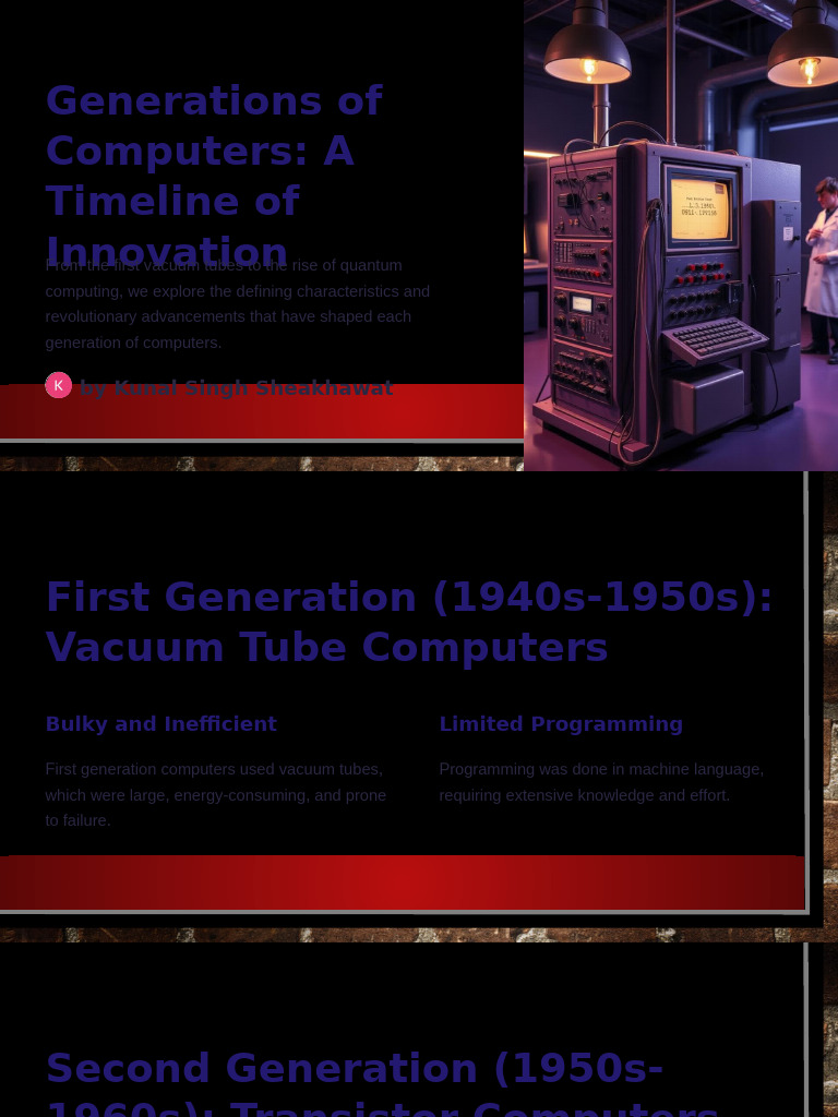 Generations of Computers A Timeline of Innovation | PDF | Computing | Artificial Intelligence