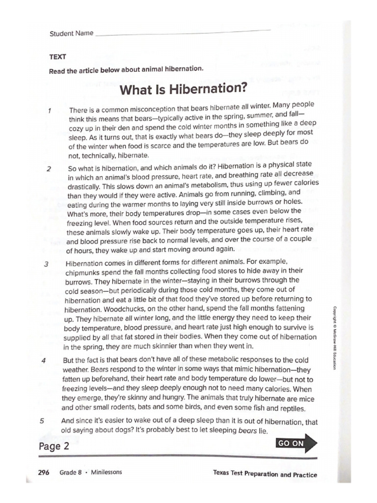 8th Hibernation Story | PDF