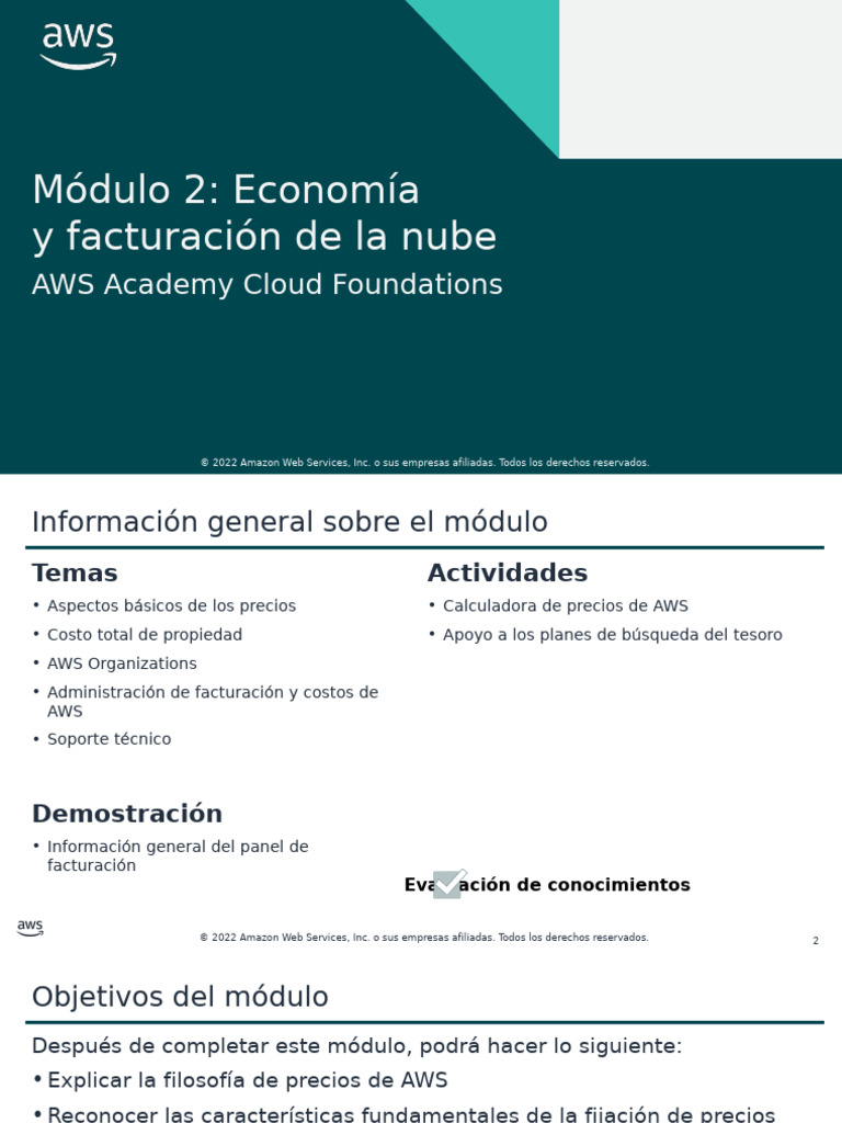 AcademyCloudFoundations Module 02 | PDF | Servicios web de Amazon | Computación en la nube