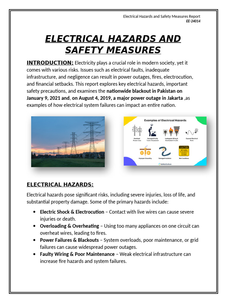 Electrical Hazards and Safety Measures | PDF | Electrical Grid ...