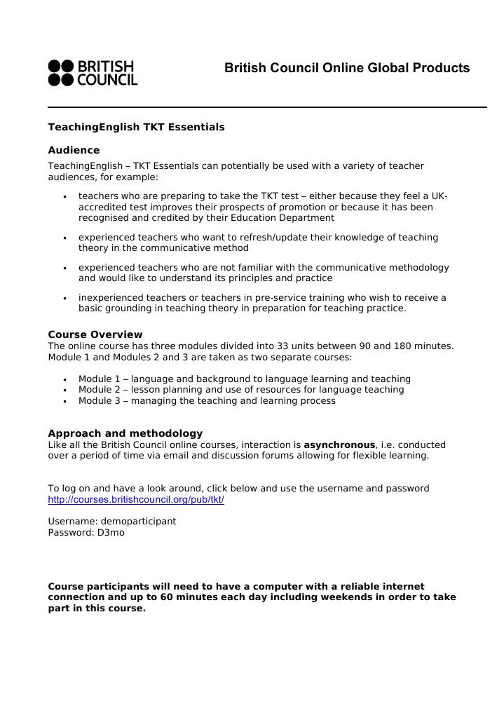 TKT Essentials Online Course Overview | PDF | Career & Growth | Business