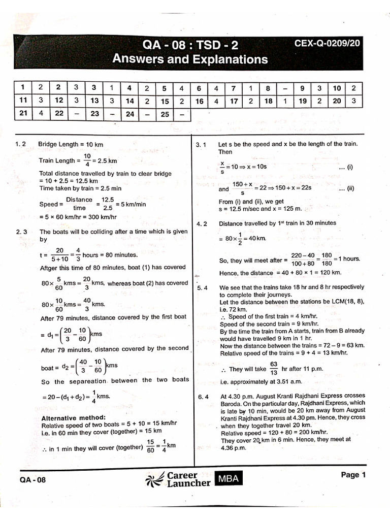 QA 08 TSD- 2 solutions | PDF