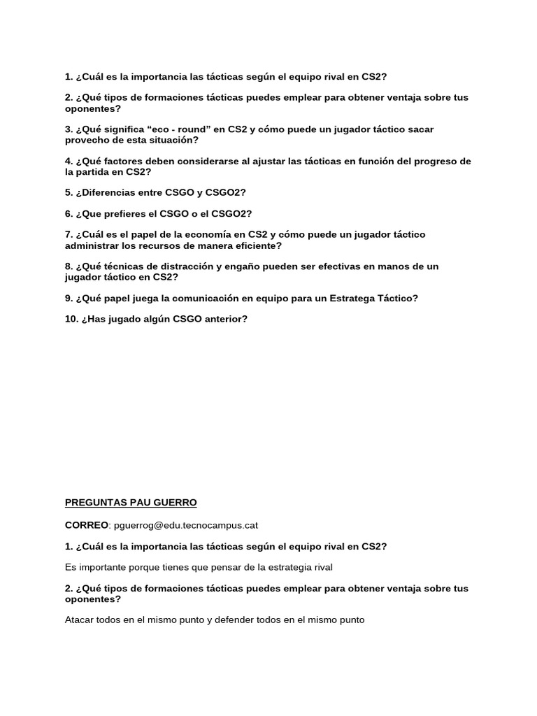 Test Experiencia Csgo | PDF