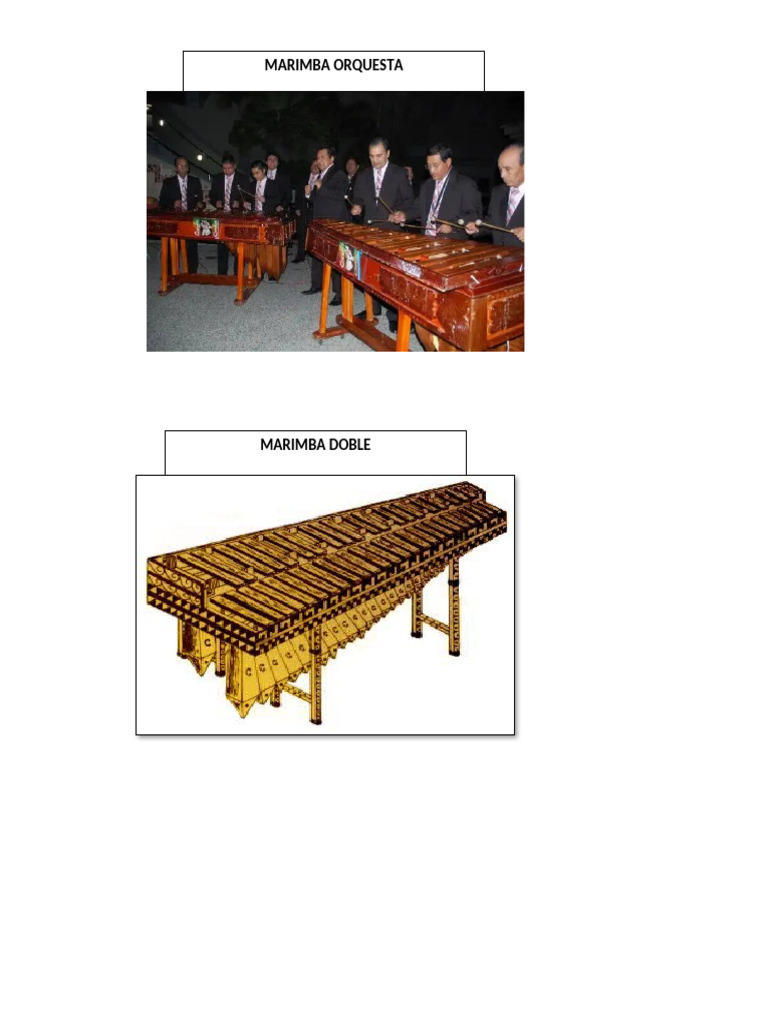 Tipos de Marimbas: Doble y Sencilla | PDF