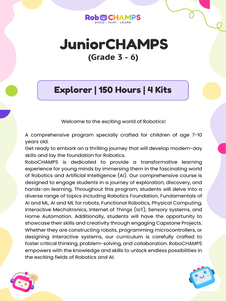 ExplorerTrack JC RoboCHAMPS | PDF | Electrical Network | Internet Of Things