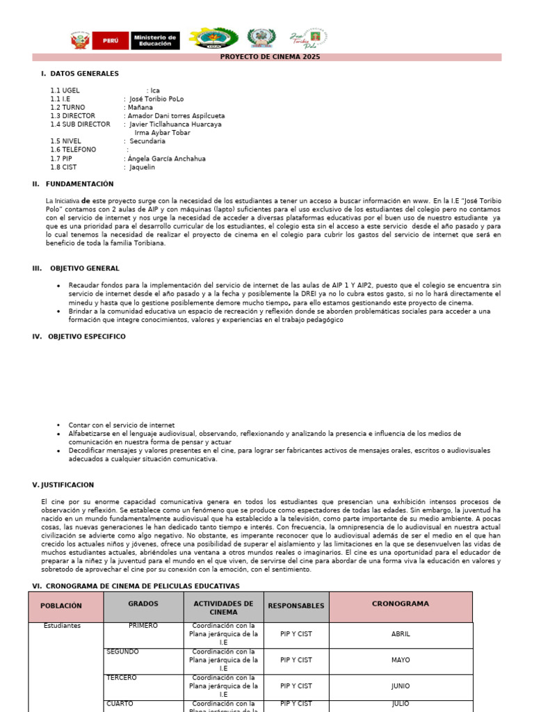 Proyecto Cinema 2025: Internet Educativo | PDF | Internet