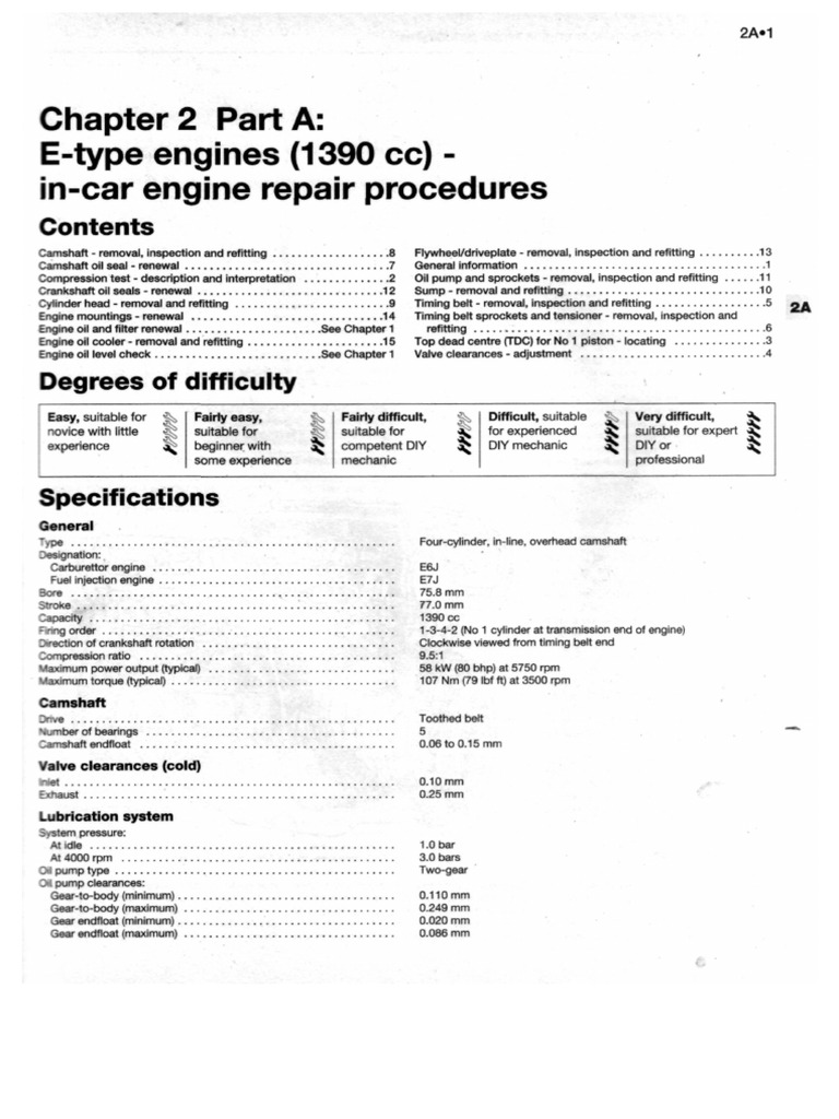 Chapter 2 - Engine Repair Procedures | PDF