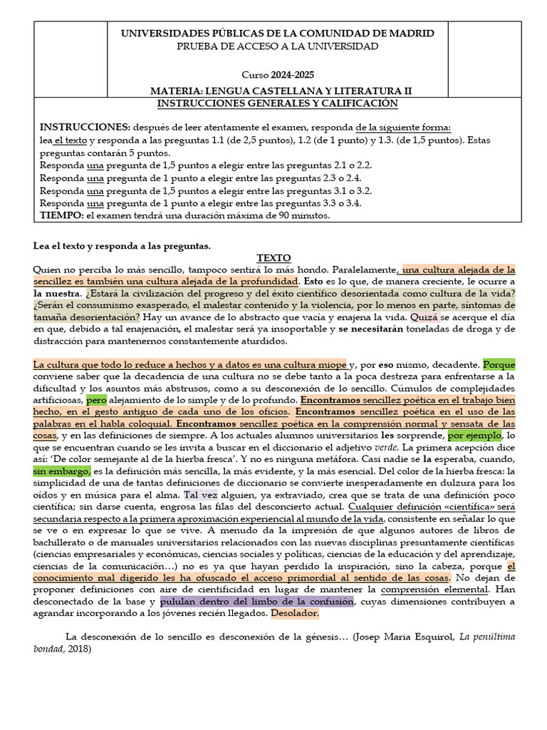 Comentario Patri - La Desconexion de Lo Sencillo 1 | PDF | Palabra | Lingüística
