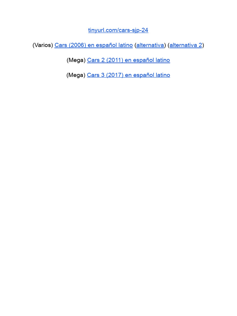 Cars en Español | PDF