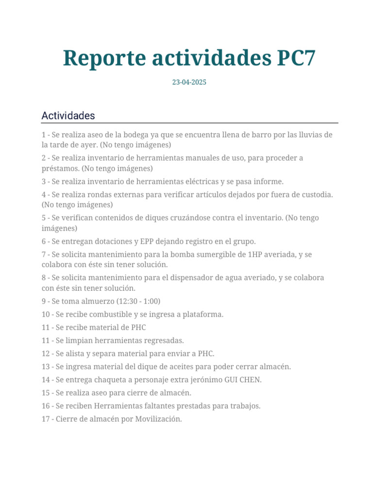 Actividades PC7 23-04-25 | PDF