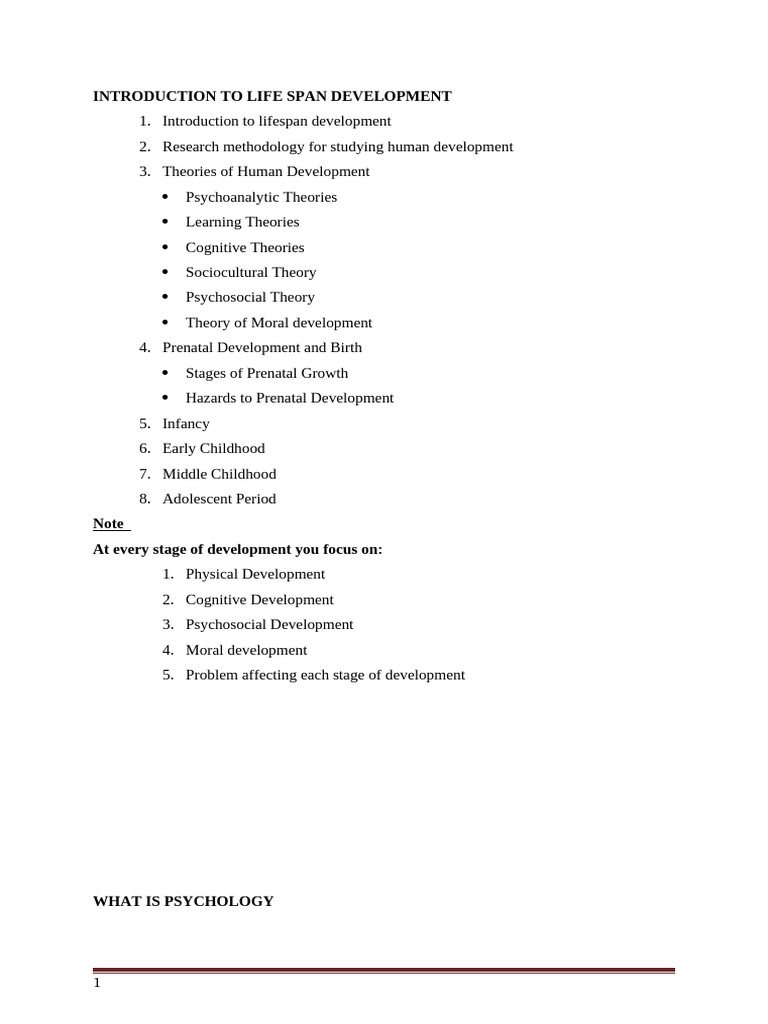 Life Span Development Pgde - 084733 | PDF | Psychology | Schema (Psychology)